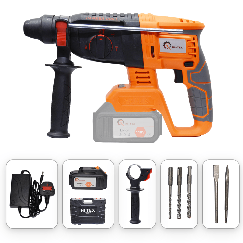 Cordless Rotary Hammer 26MM HI-TEX - New Quality Ware