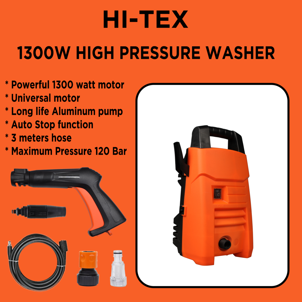 1-Pressure Washer 1300-W [ 120-Bar ] - New Quality Ware