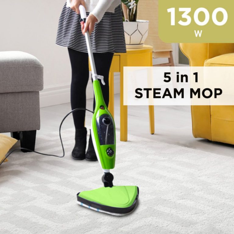 Multipurpose 5 in 1 Steam Mop Green [ 1300W ] - New Quality Ware